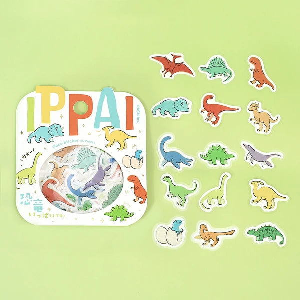 BGM Lots of Dinosaurs Flake Stickers | Paper Kooka
