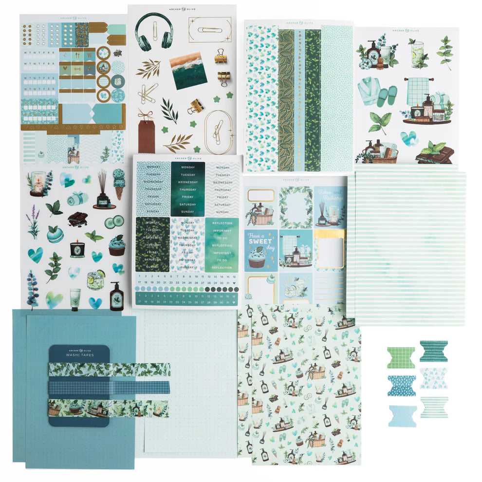 Archer & Olive Minty Fresh Planning Kit | Paper Kooka