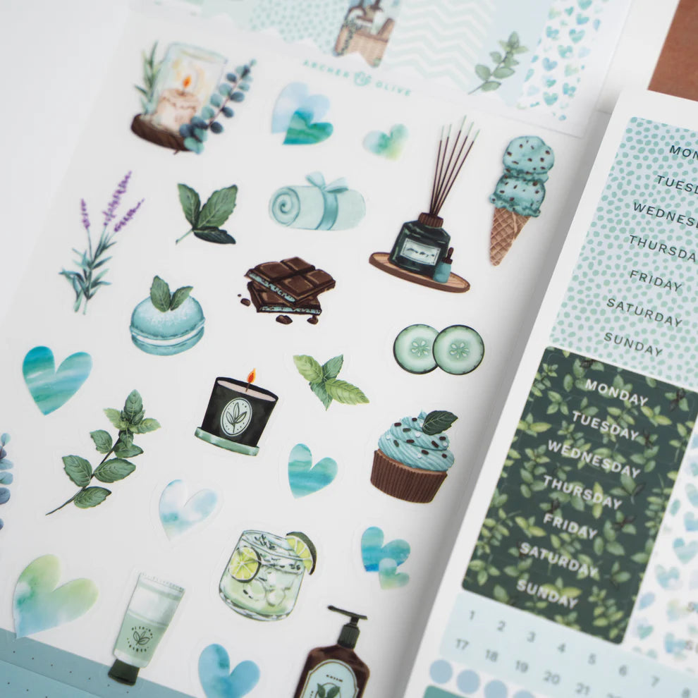 Archer & Olive Minty Fresh Planning Kit | Paper Kooka