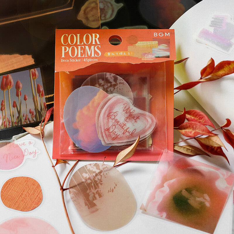 BGM Orange Colourful Tracing Paper Stickers | Paper Kooka
