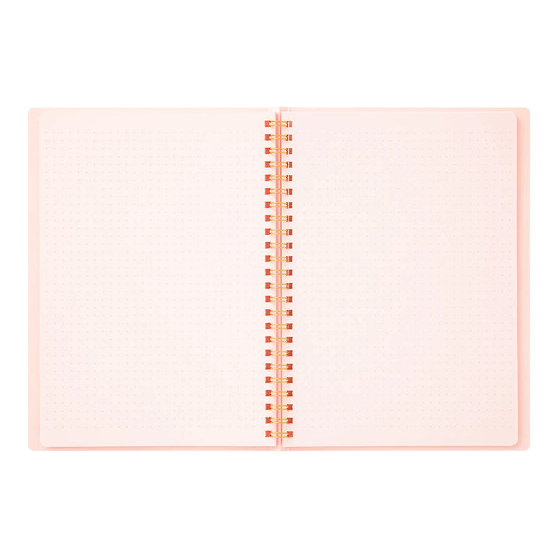 Midori A5 Ring Dotted Notebook - Pink | Paper Kooka