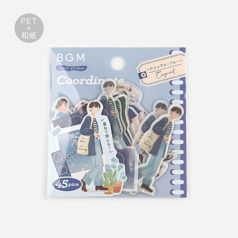 BGM Colour Coordinate Tracing Paper Stickers - Blue | Paper Kooka