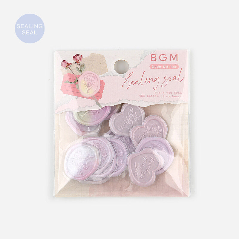 BGM Pink Irodori Sealing Seal Stickers | Paper Kooka