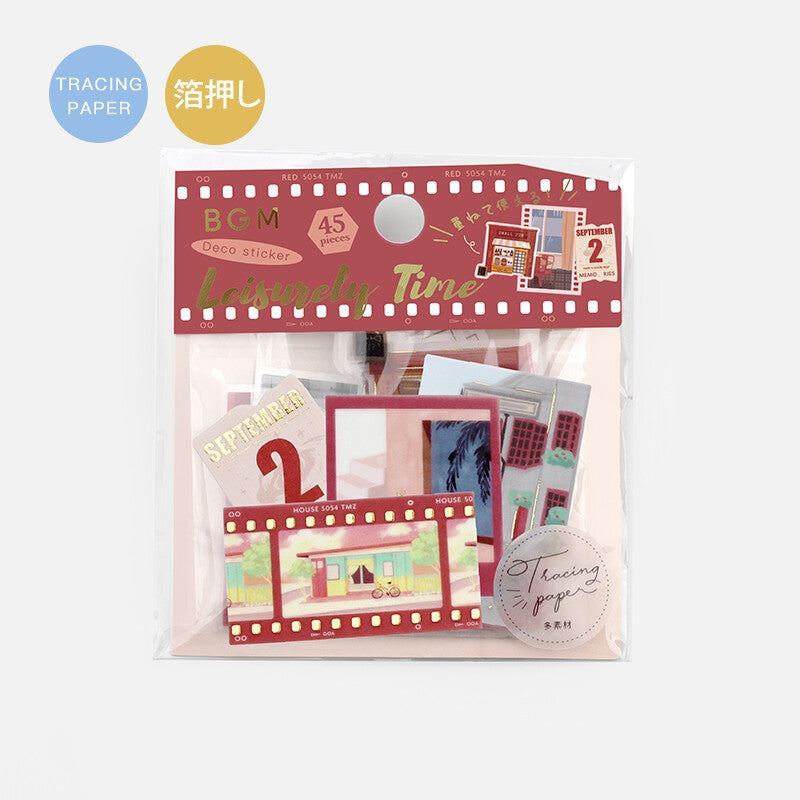 BGM Leisure Time Tracing Paper Stickers - Red | Paper Kooka