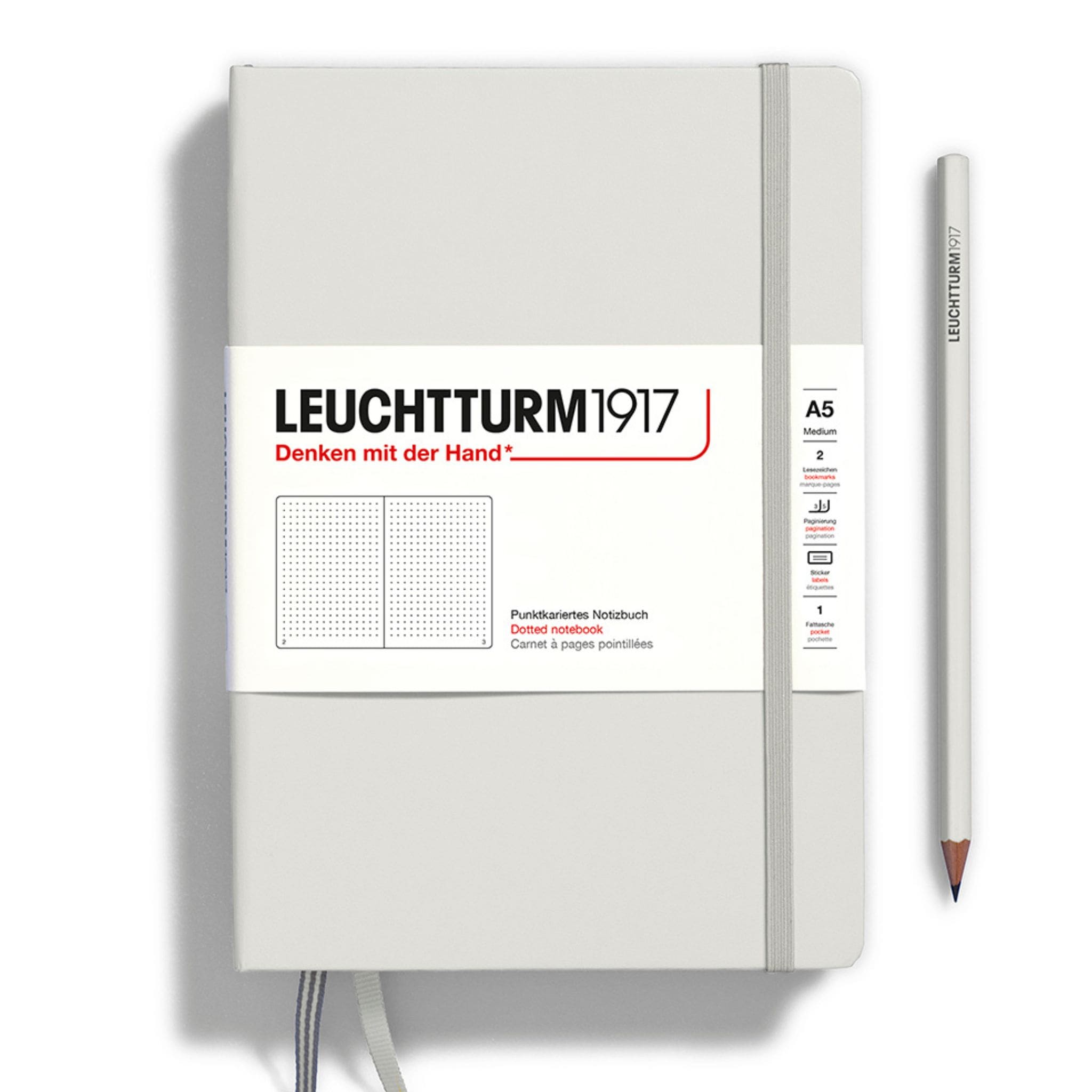 Leuchtturm1917 Light Grey A5 Dotted Notebook | Paper Kooka