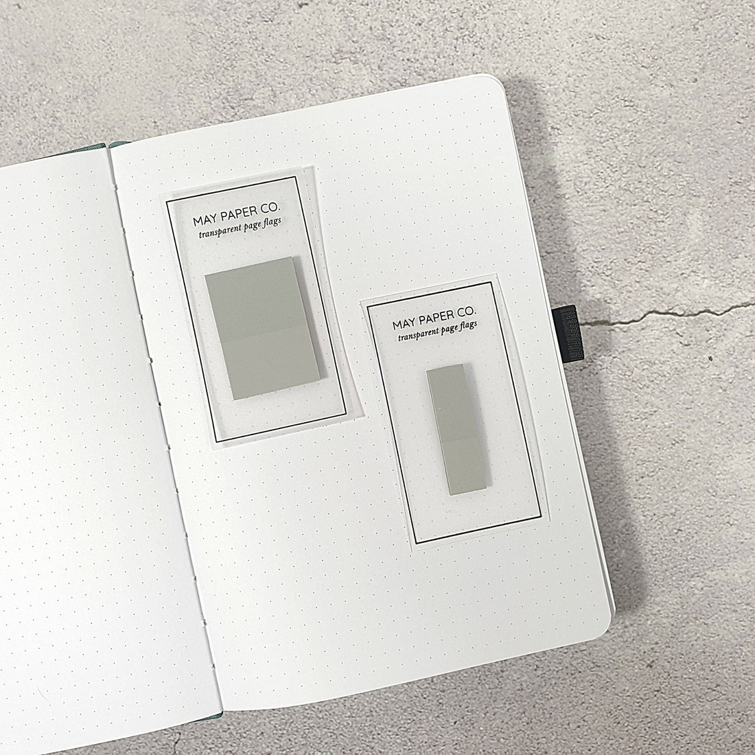 Transparent Sticky Notes & Page Flags - Cloud Grey | Paper Kooka